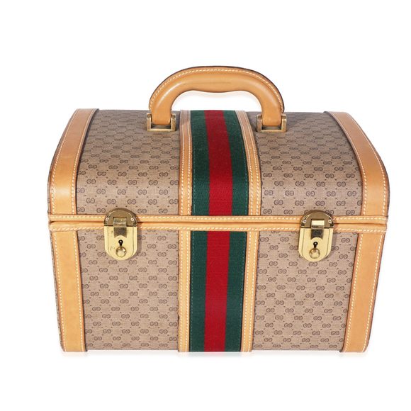 Gucci | Bags | Gucci Vintage Gg Coated Canvas Web Train Case | Poshmark